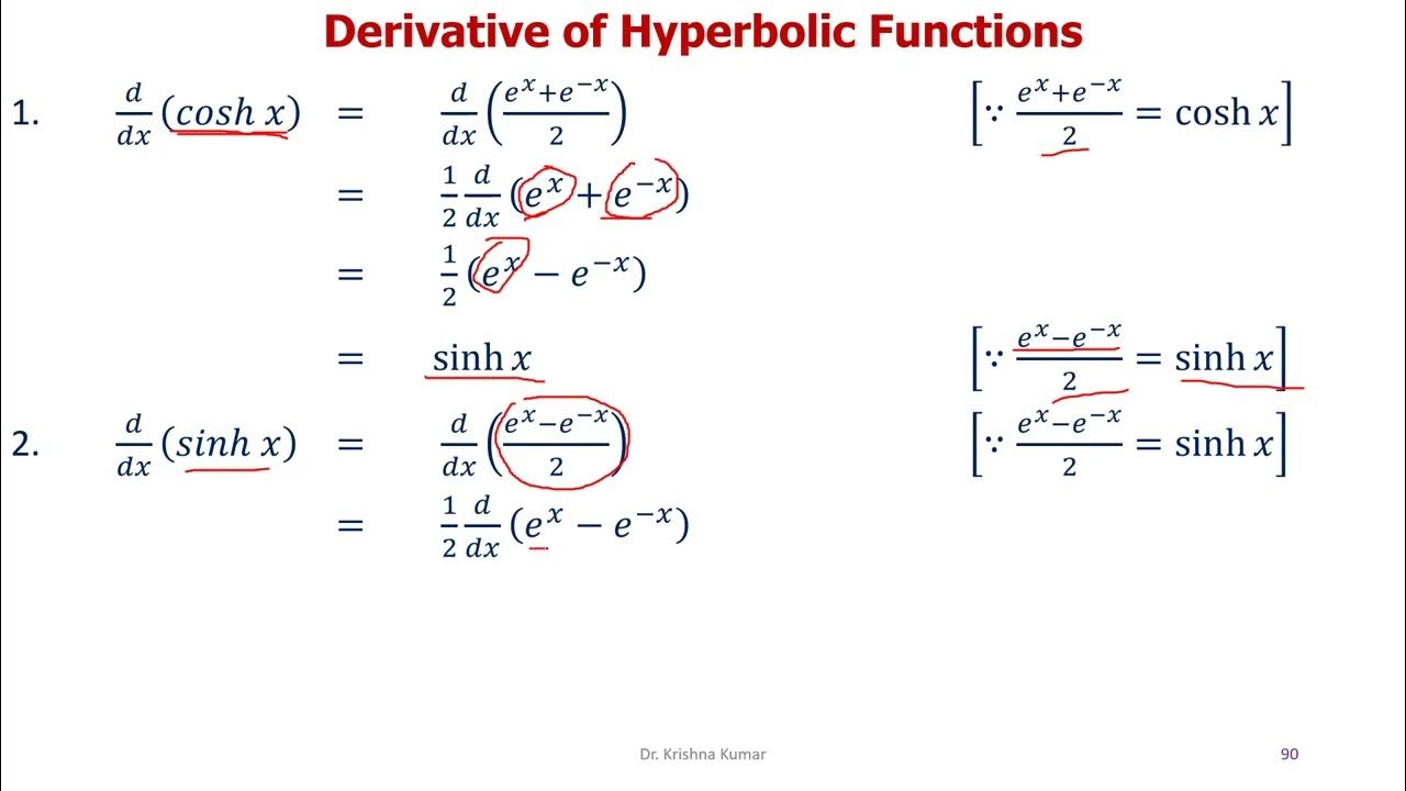 Unit-3-38-MFC-2-What is the differentiation of Hyperbolic Functions - YouTube