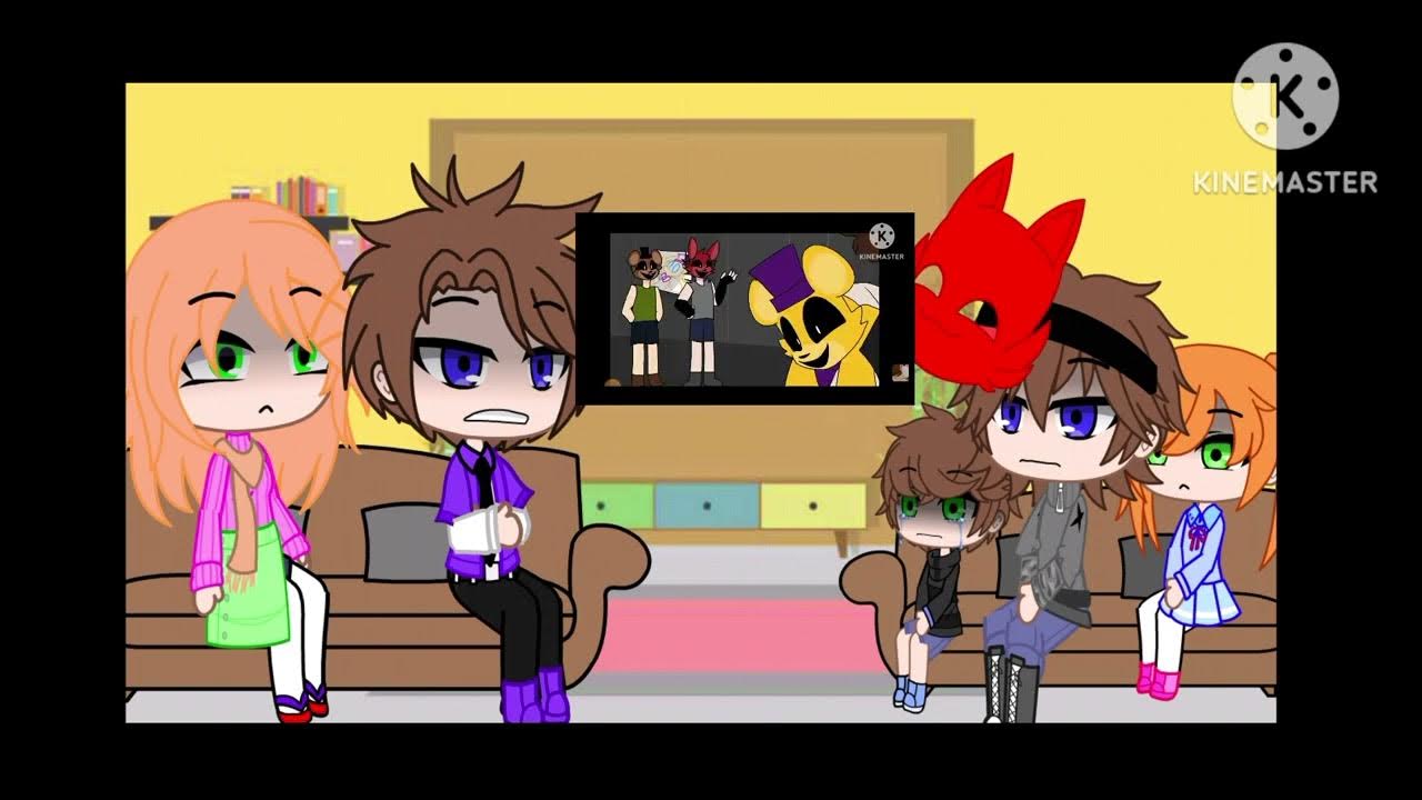 past Afton's react to their future selves |gacha| Chris afton| short - YouTube