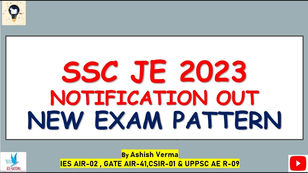 SSC JE 2023 | SSC JE NEW EXAM PATTERN & SYLLABUS | SSC JE 2023 ...