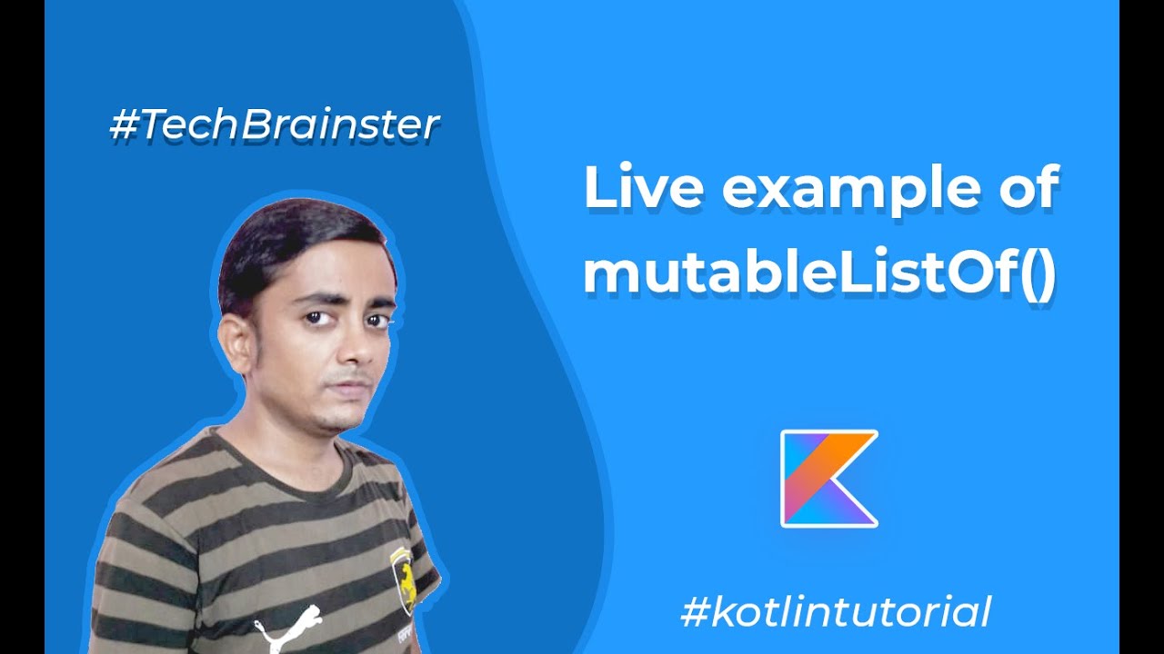 L 5 Mutablelistof With Example In Kotlin Youtube