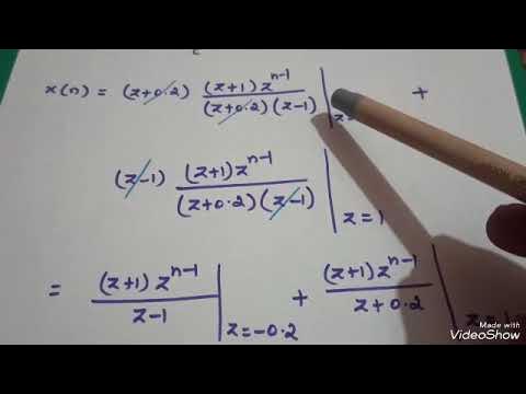 Inverse Z- Transform/ using Residue Method/Problem#1 - YouTube