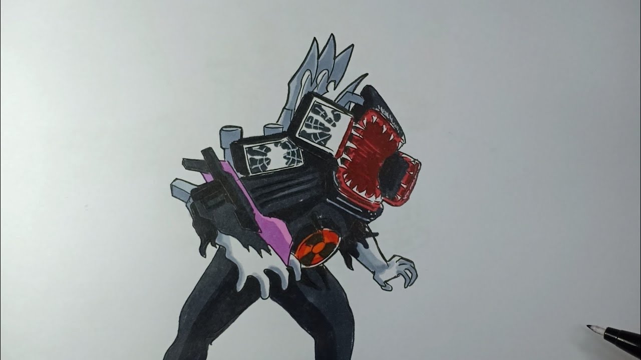 How To Draw Titan TV MAN Zombie - YouTube