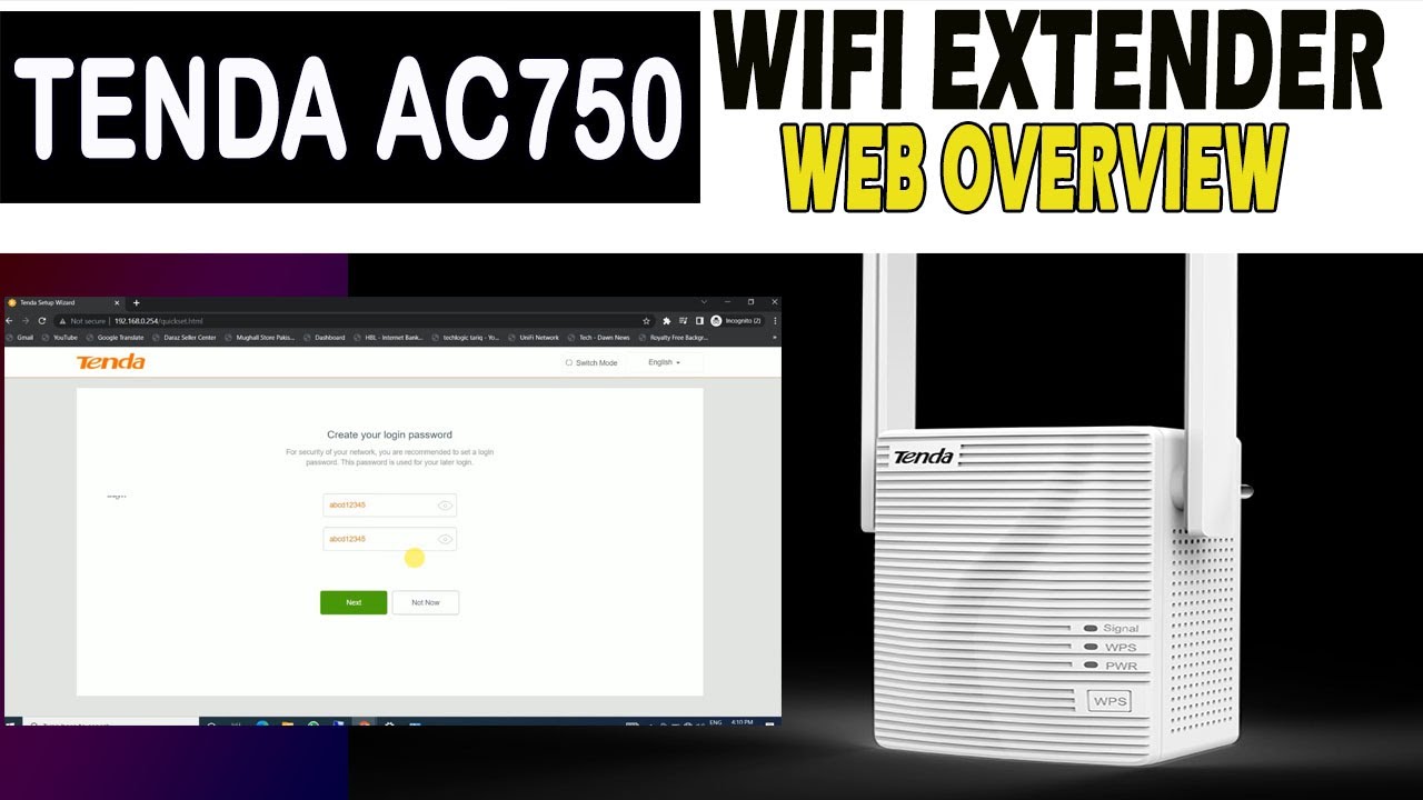 Tenda AC750 WIFI REPEATER Web Overview Tenda AC750 WIFI Extender Reset ...