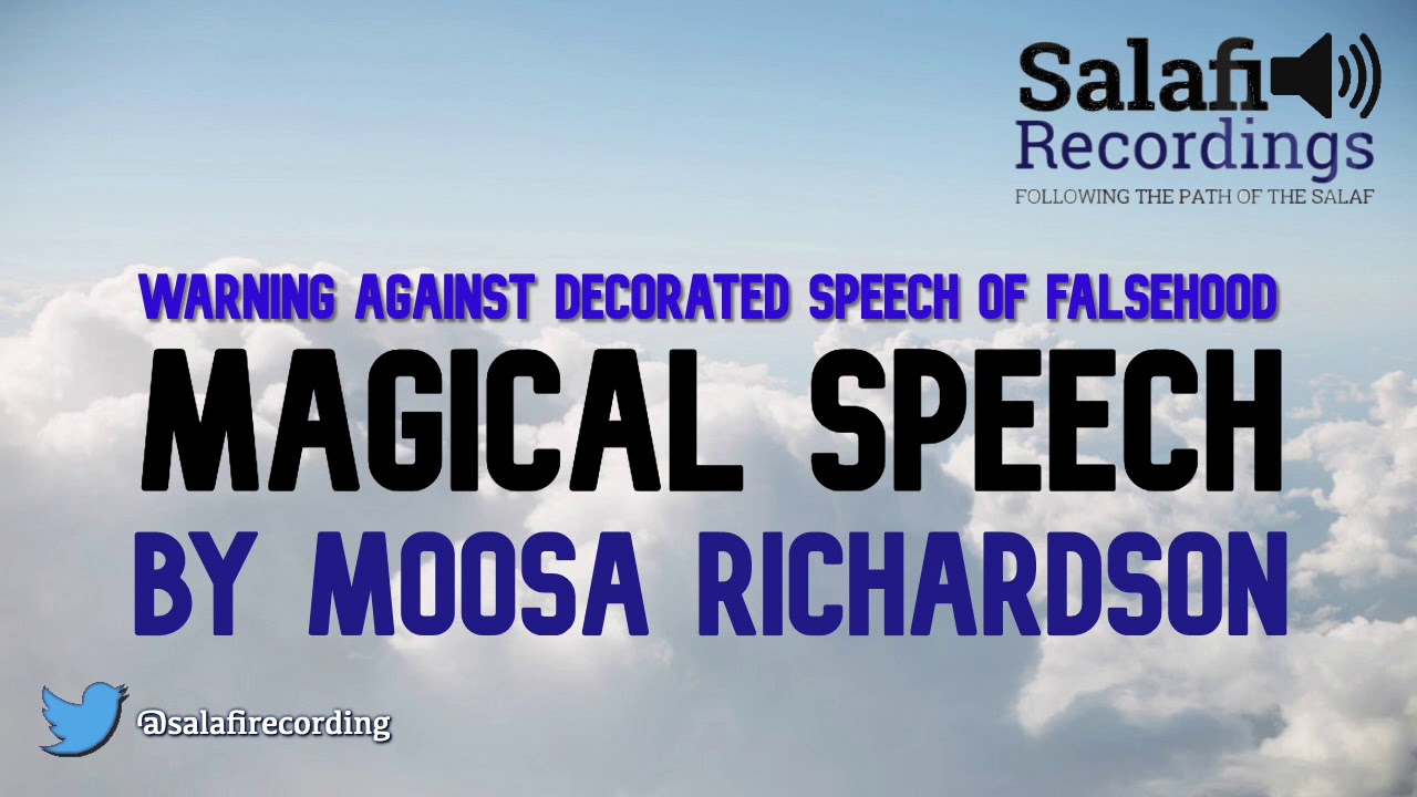 WARNING! ⛔️Against Magical Speech? - By Moosa Richardson - YouTube