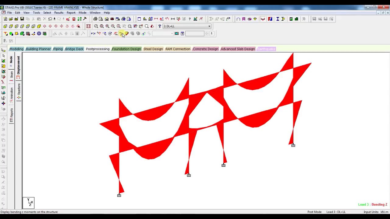 2D FRAME ANALYSIS IN STAAD PRO - YouTube