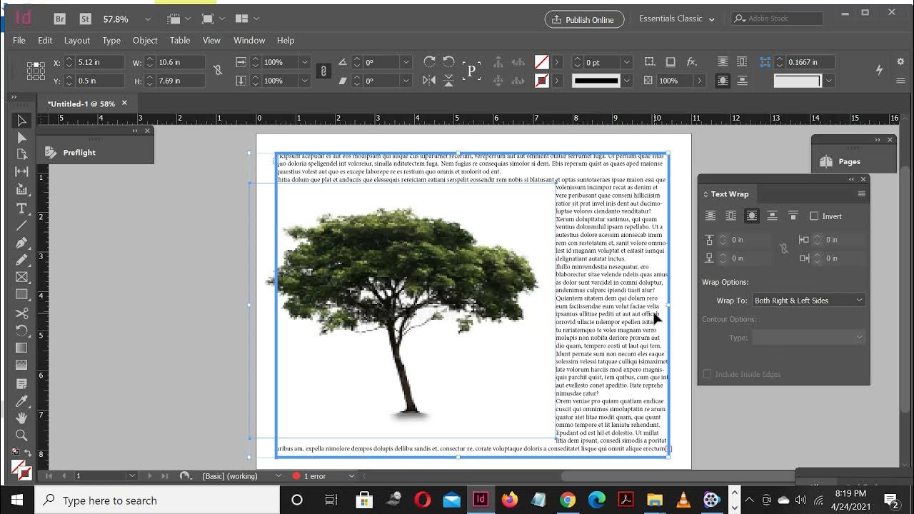 INDESIGN Text Wrap Around Image - YouTube