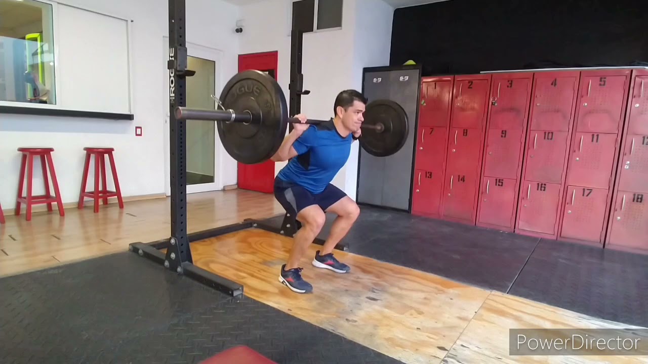 Squat Jump con barra en los hombros. - YouTube