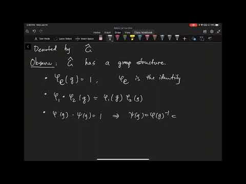 Abstract Harmonic Analysis - Lecture 7 part 1 - YouTube
