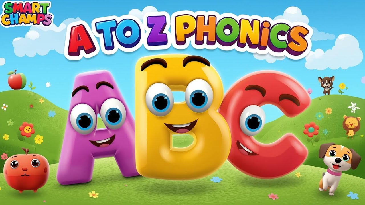 A to Z Phonics | Alphabet Song with Cute Eyes & Faces - YouTube