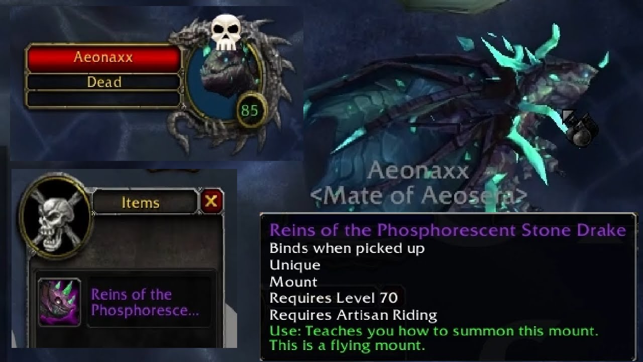 How to get Reins of Phosphorescent Stone Drake mount in MoP Classic WoW ...