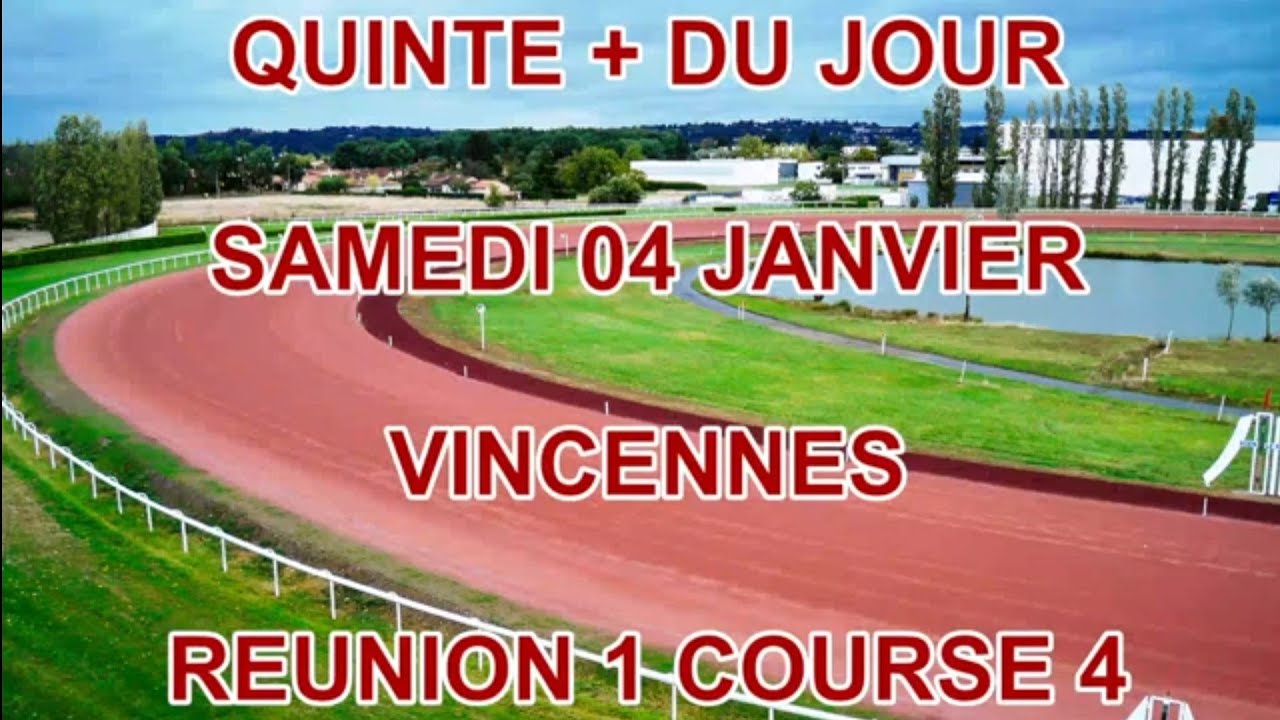 PRONOSTIC PMU TURF QUINTÉ + DU JOUR SAMEDI 04 JANVIER 2025 RÉUNION 1 ...