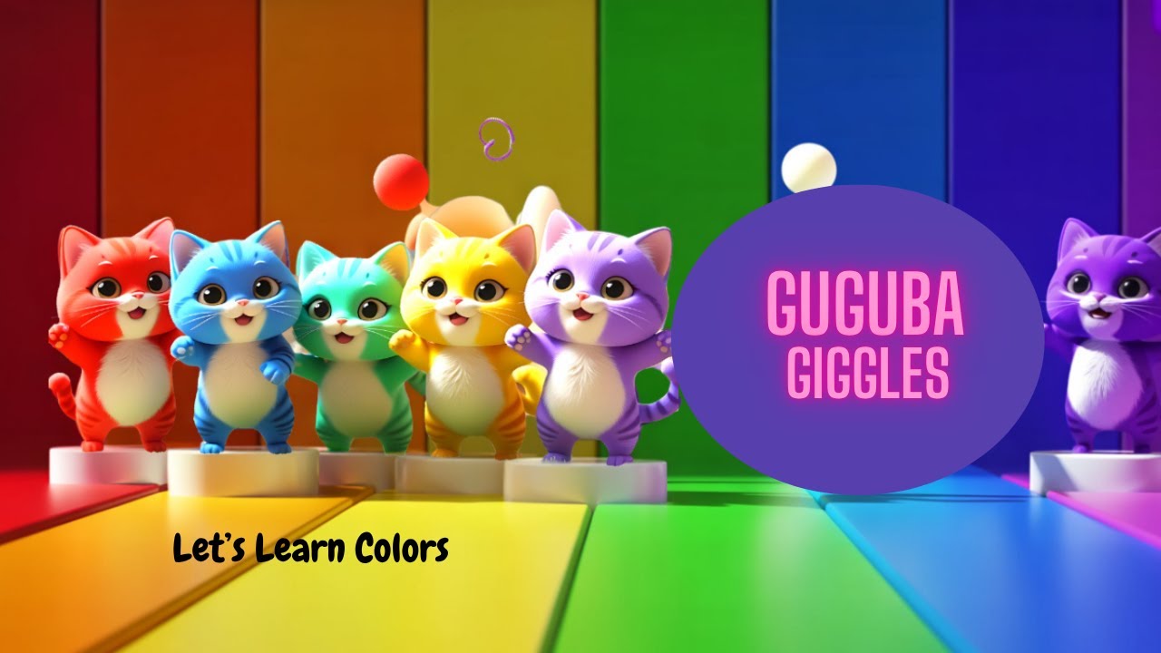 Learn Colors with Cute Cats | Fun Nursery Song for Kids #shorts - YouTube
