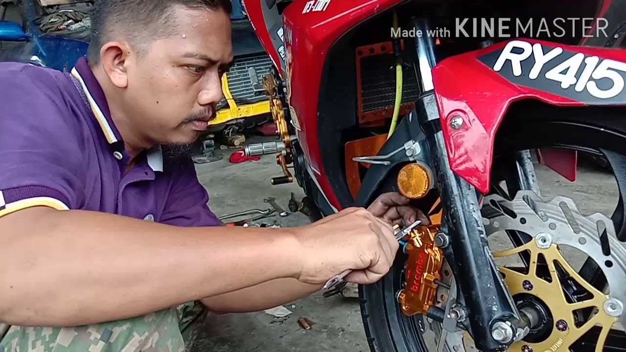 Unboxing dan pasang caliper kat #SemutMerah SYM VF3i (hampir berjaya ...