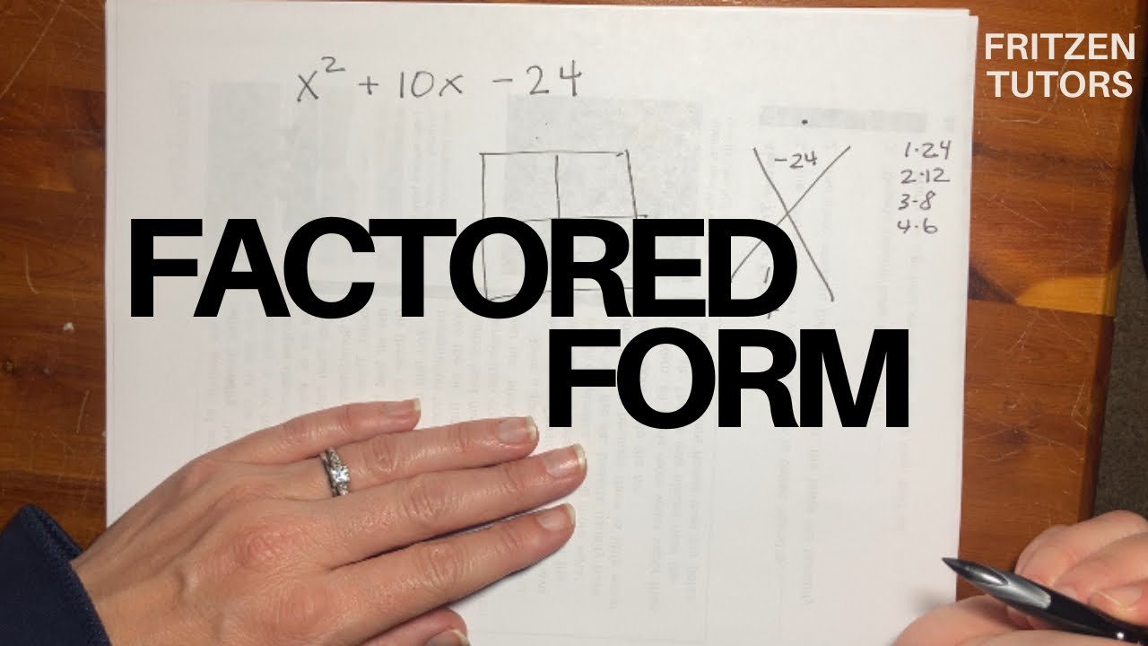 Changing a quadratic from standard form to factored form - YouTube