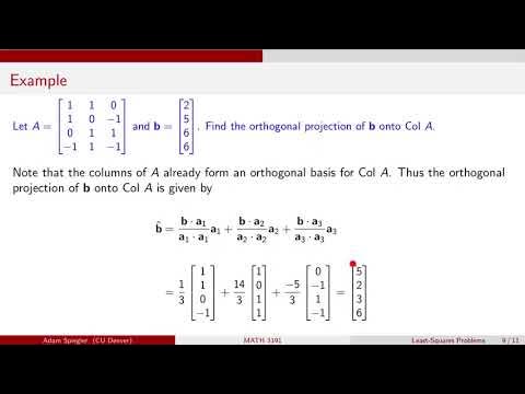 MATH 3191: Comparing Methods for Solving Least-Squares Problems - YouTube