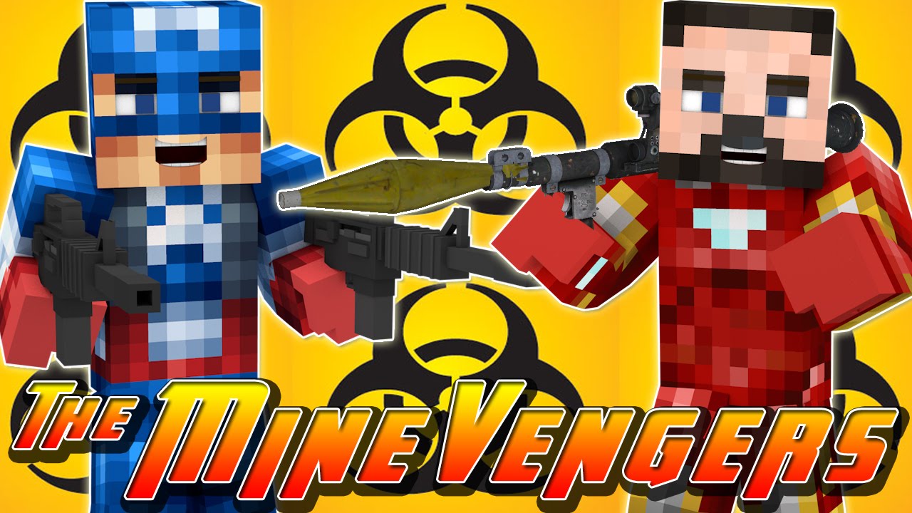 Minecraft MineVengers - EPIC GUN BATTLE!! - YouTube