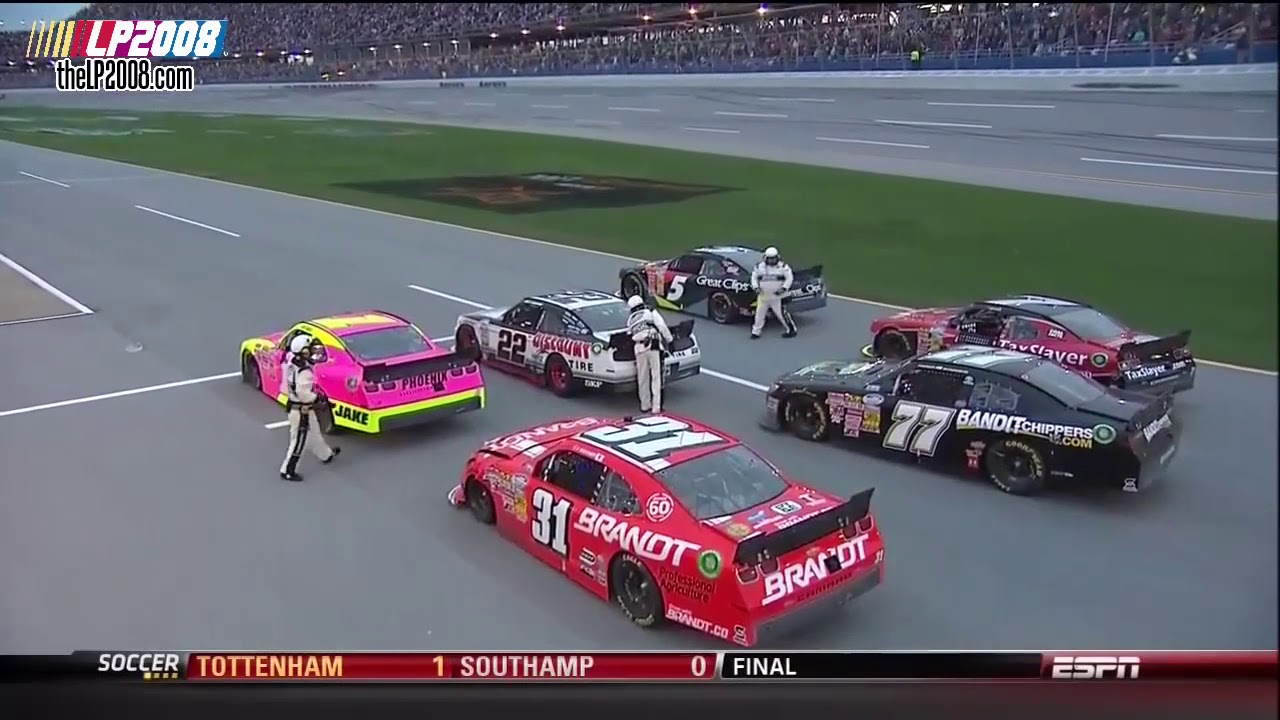 2013 Aaron's 312 Finish [Final restart, 2nd Big One, and replays] - YouTube