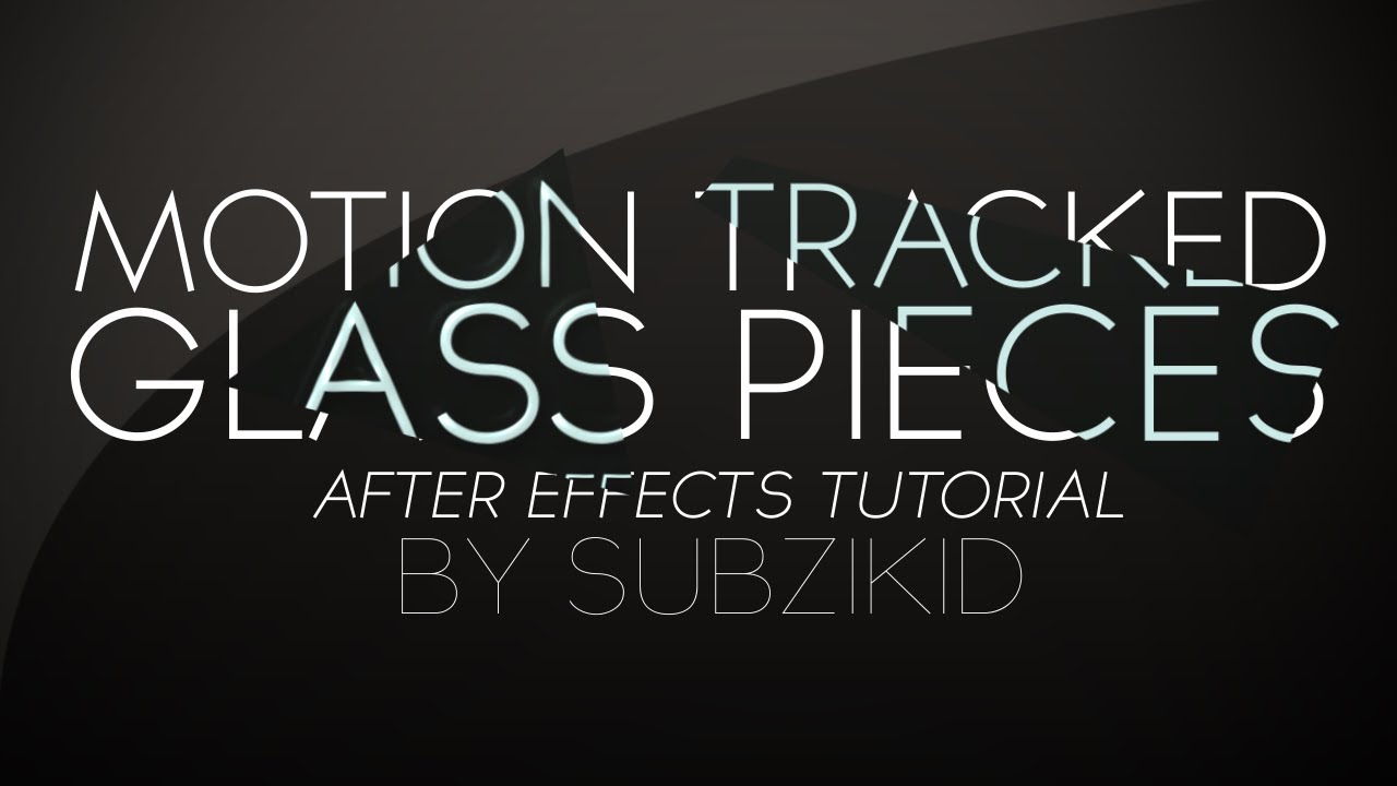 Motion Tracked Glass Pieces Tutorial | After Effects - YouTube