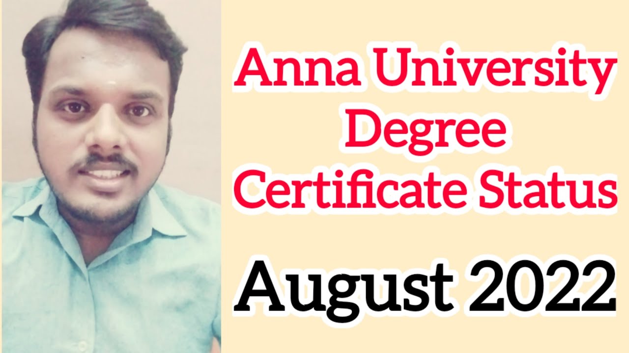 Anna University Degree Certificate Status TamilAriviyal YouTube Anna University Degree Certificate Status TamilAriviyal YouTube
