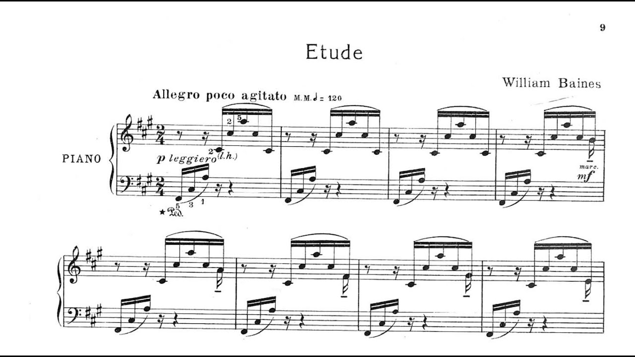William Baines | Etude (F# minor) - YouTube
