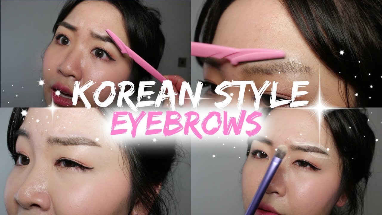 KOREAN STYLE STRAIGHT BROWS TUTORIAL - YouTube