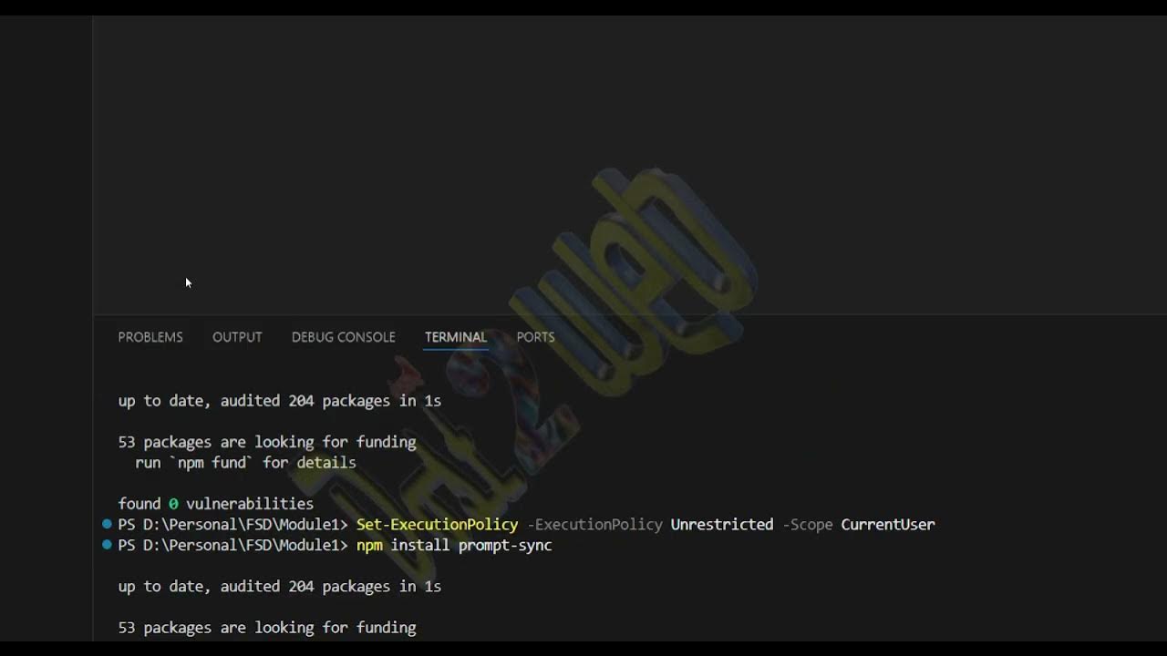 Write a Java Script to add two numbers using prompt in VS Code Editor ...