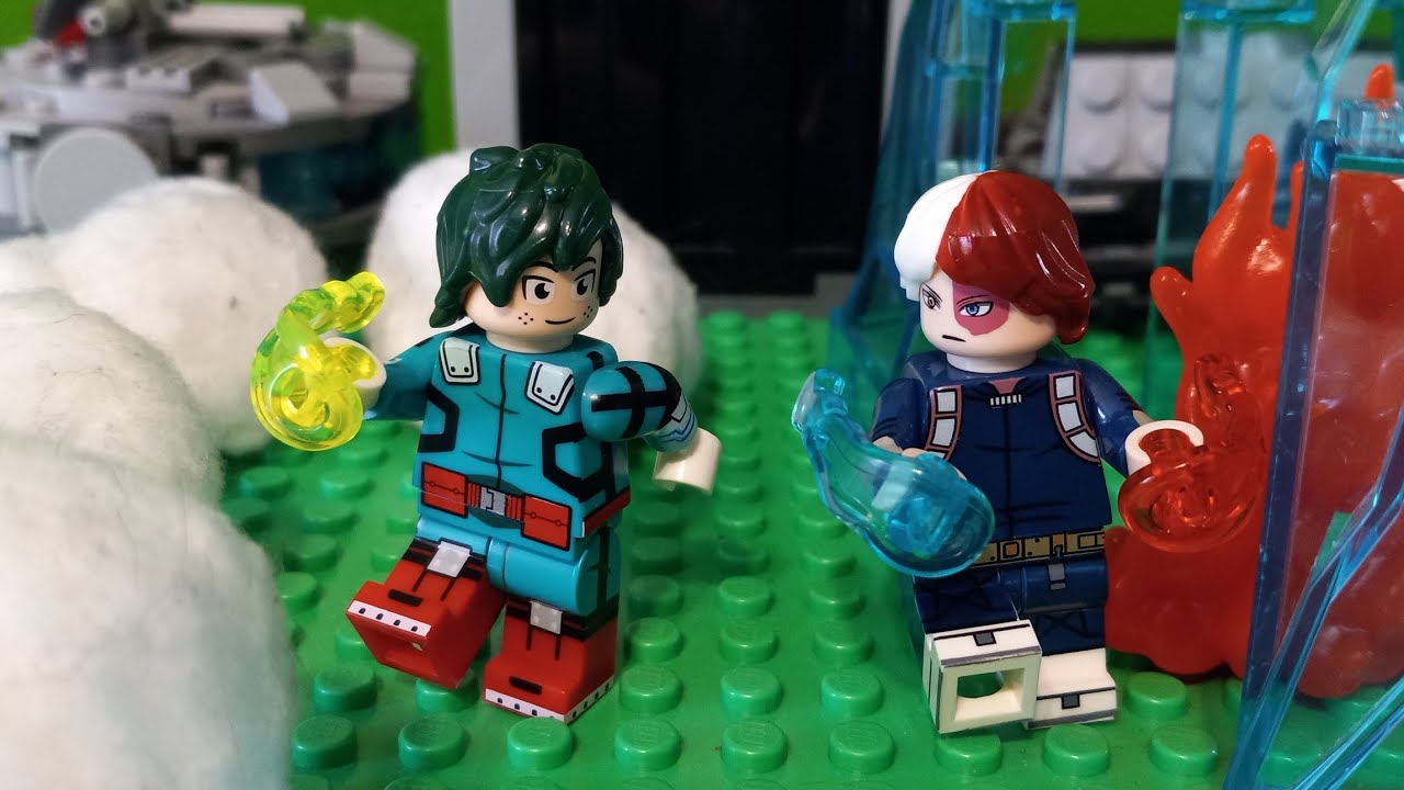 Deku vs Todoroki - Lego My Hero Academia Stop Motion - YouTube