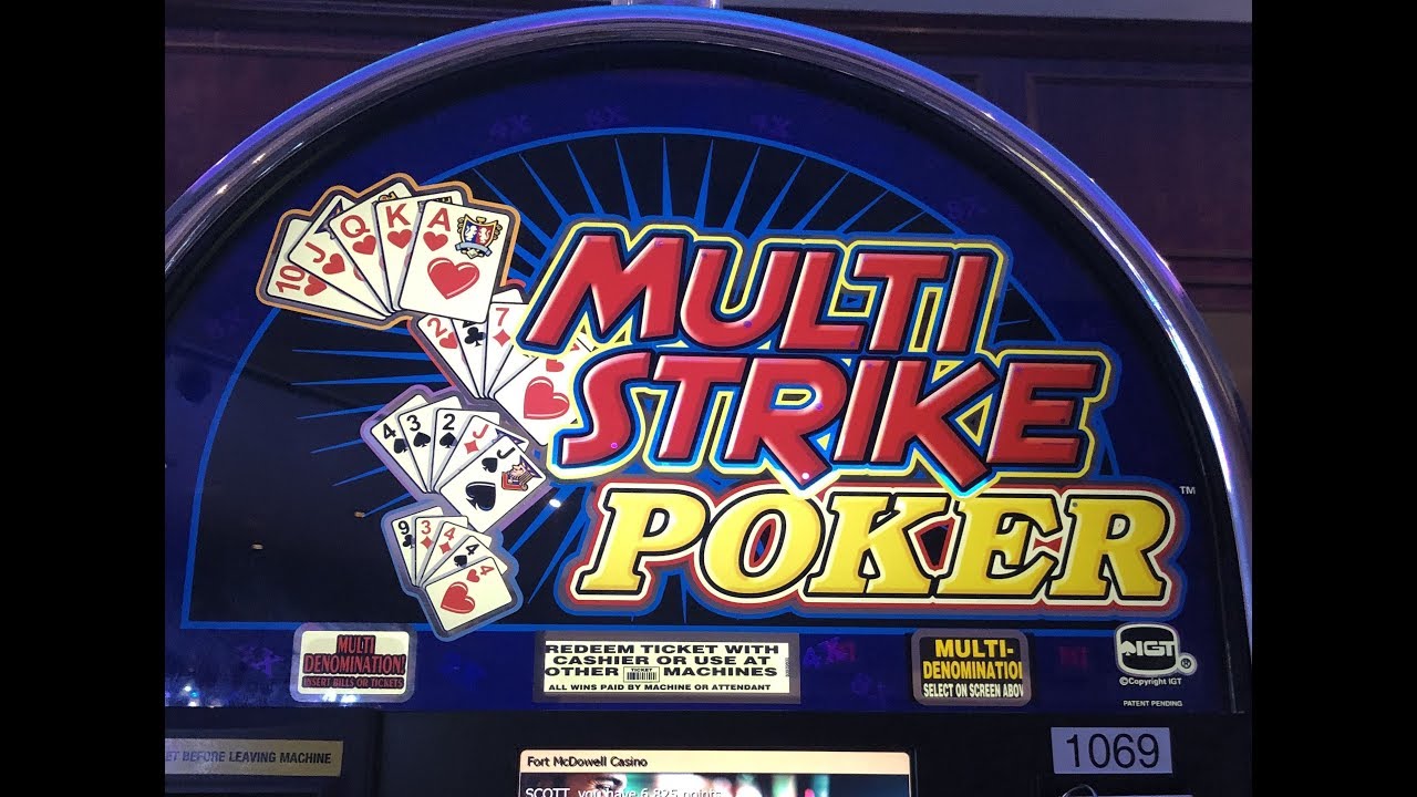 Multi Strike Poker Slot Machine - Live Play - YouTube