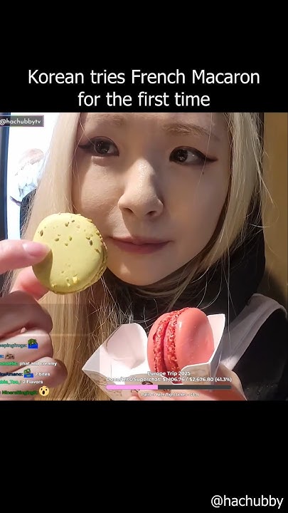 Korean tries French Macaron for the first time - YouTube