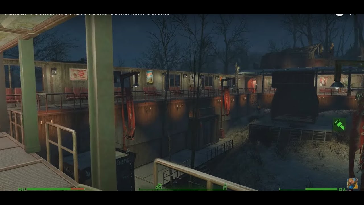 Fallout 4 Somerville Place Arena Settlement Colonie - YouTube