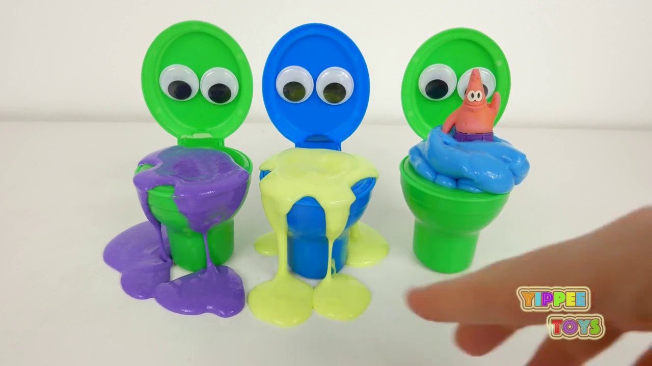 Toilet SLIME Surprise Toys for Kids Spongebob Minecraft Lego Noise ...