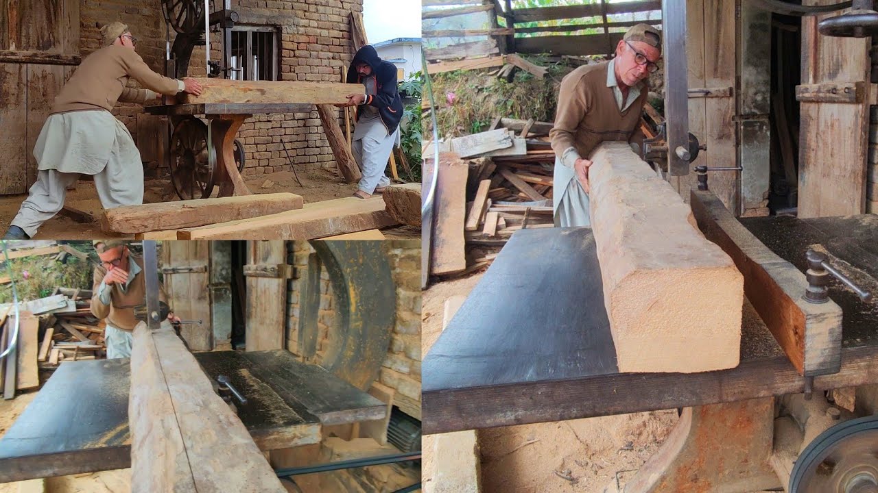 Amazing skills of wood sawing on bandsaw by experience carpenters | Awan Wood Works - YouTube