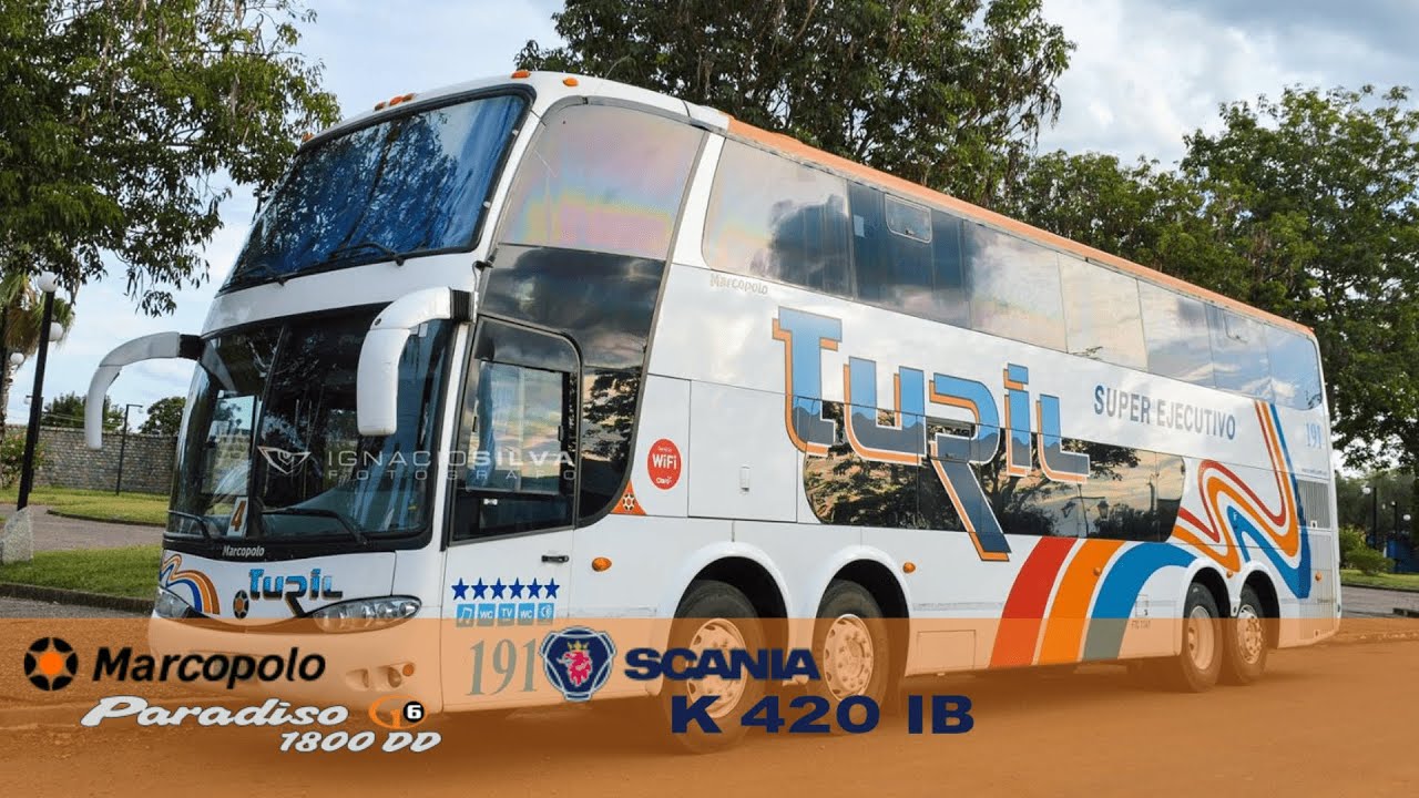 Turil 191 | Marcopolo Paradiso G6 1800 DD Scania K 420 IB 8x2 - YouTube