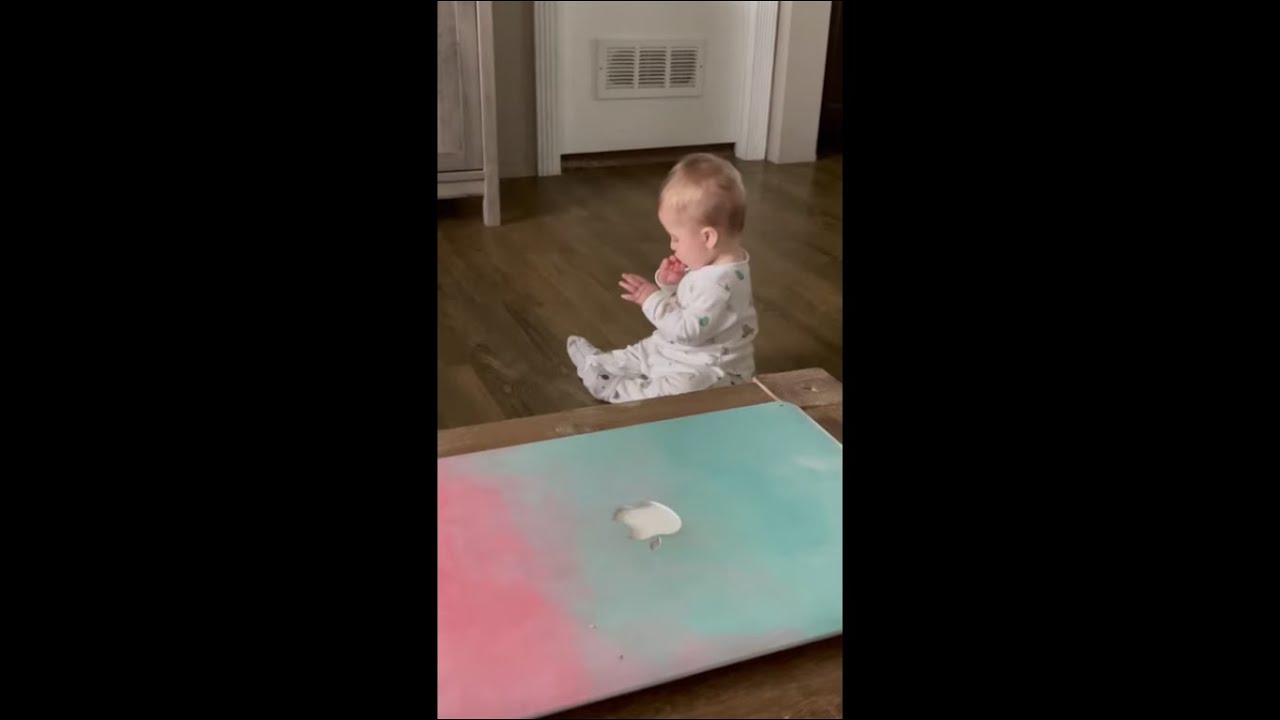 Baby Finally Discovered How to Use His Hands - YouTube