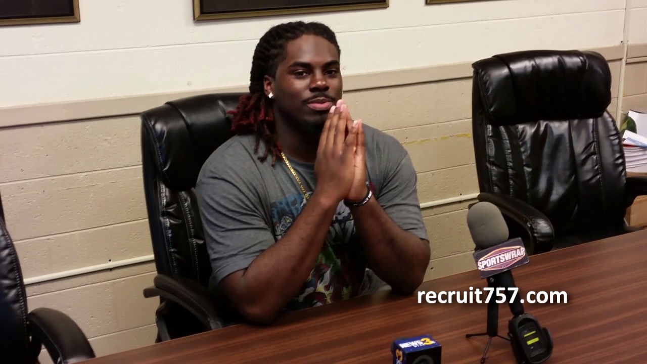 Hampton Lineman Elijah Conliffe commits - YouTube