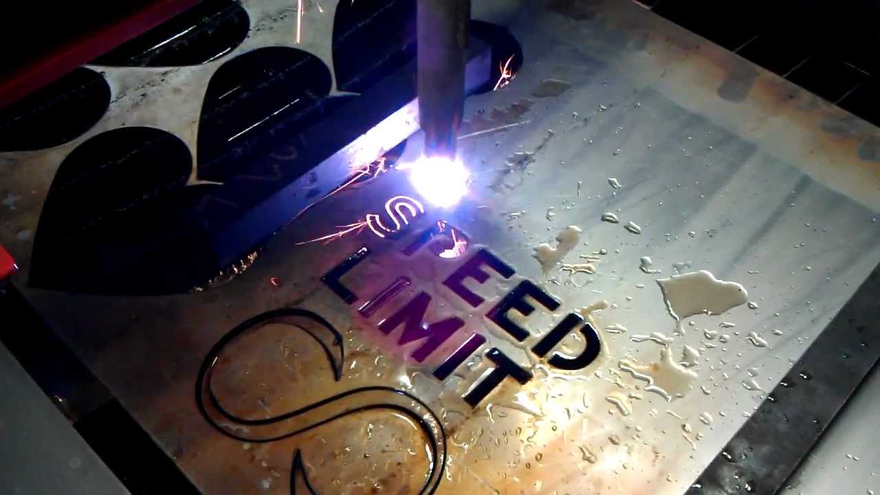 Torchmate 2x4 Plasma CNC: Speed Limit Sign - YouTube
