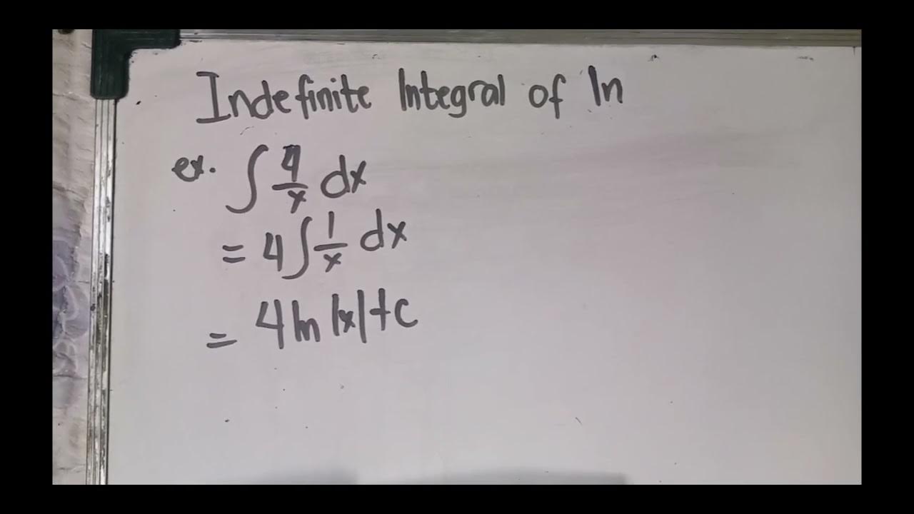 Indefinite Integral of ln - YouTube