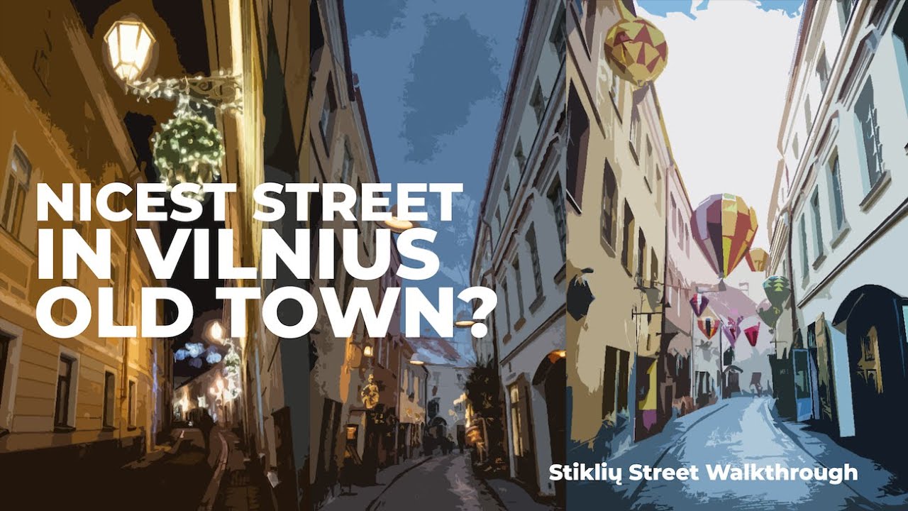 Walking Through The Glass Quarter Of Vilnius Old Town - YouTube