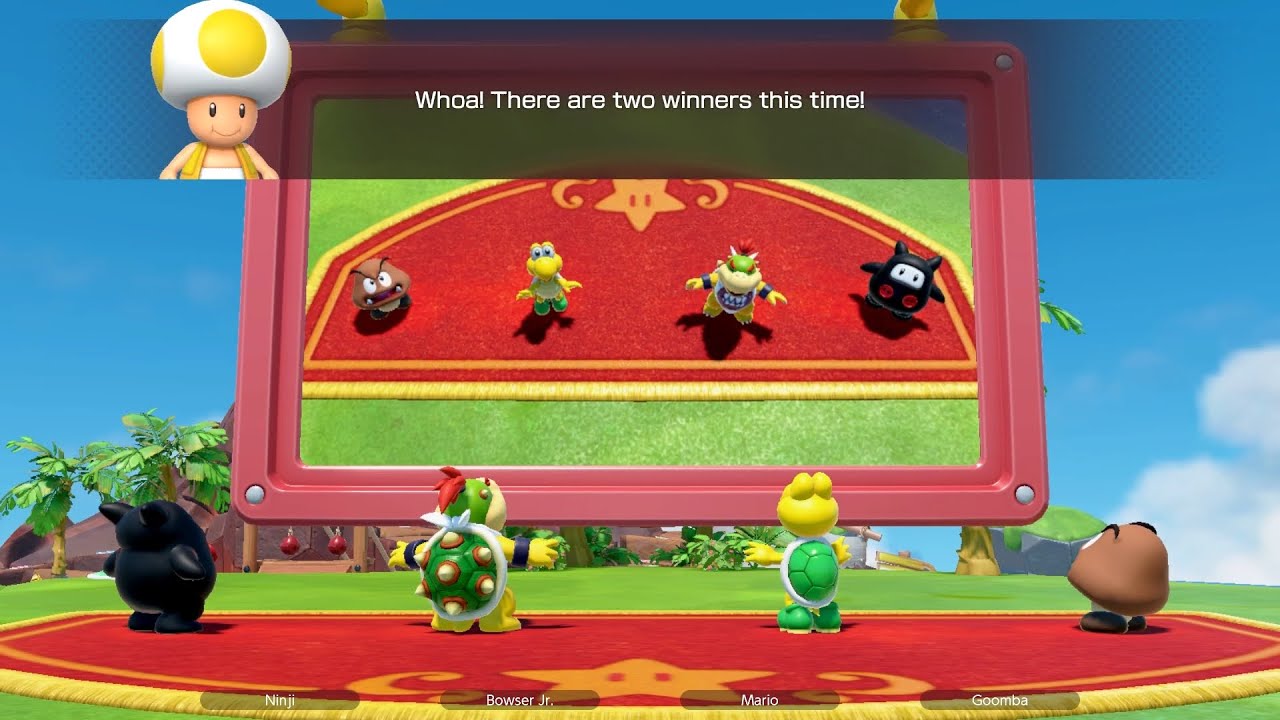Super Mario Party Jamboree #108 Goomba Lagoon Koopa Troopa vs Bowser Jr ...