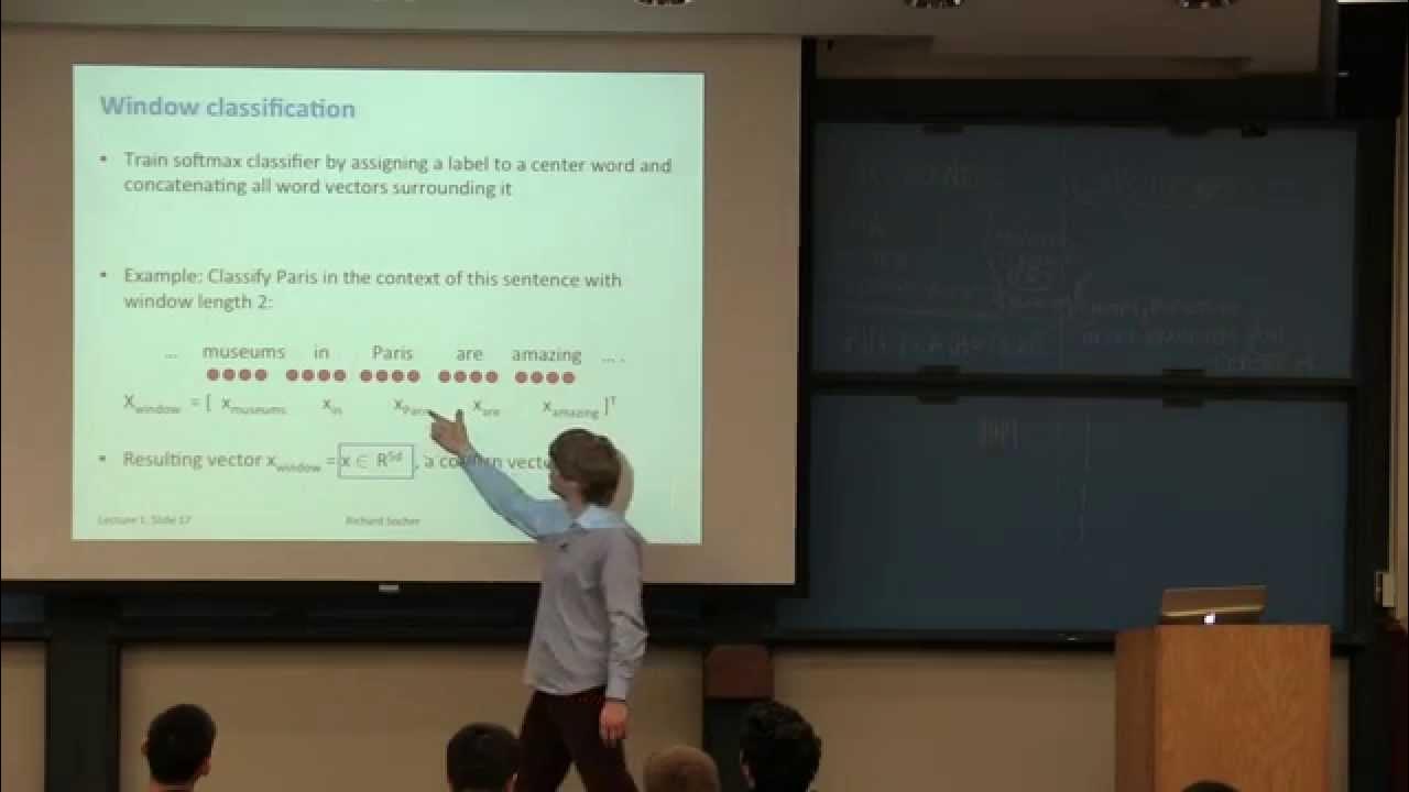 CS224D Lecture 4 - Lectures from 2015 - YouTube