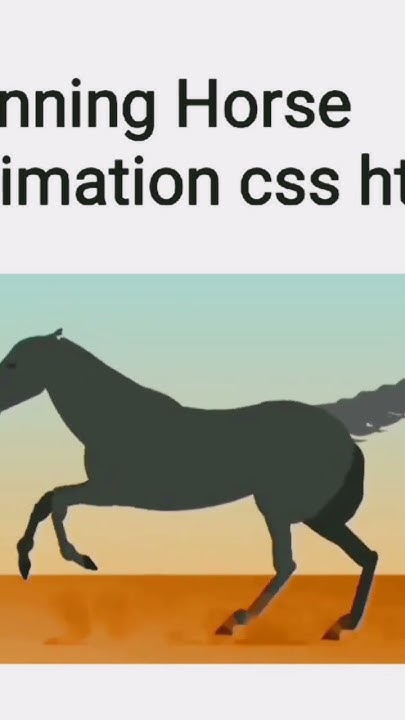 Running Horse Animation using CSS and HTML For source Code #jaincoder #css #html # html5 #css3 ...