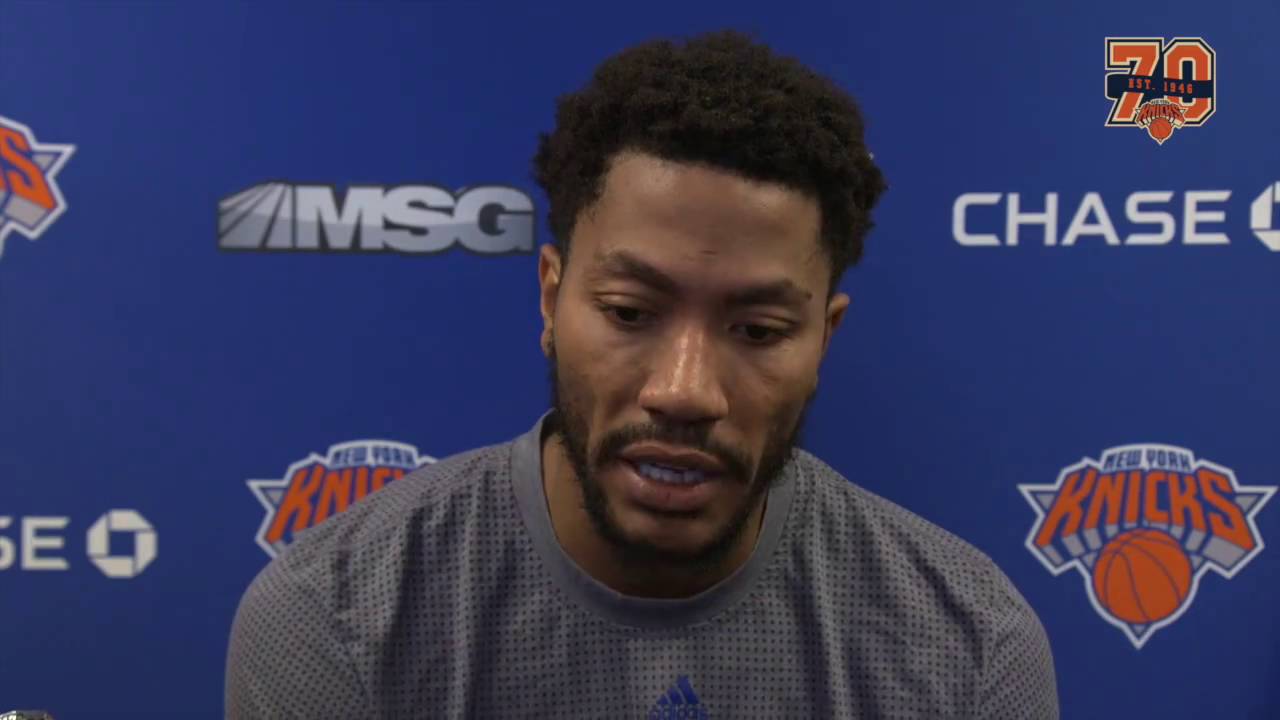 Derrick Rose FULL INTERVIEW after his trial | New York Knicks Practice ...