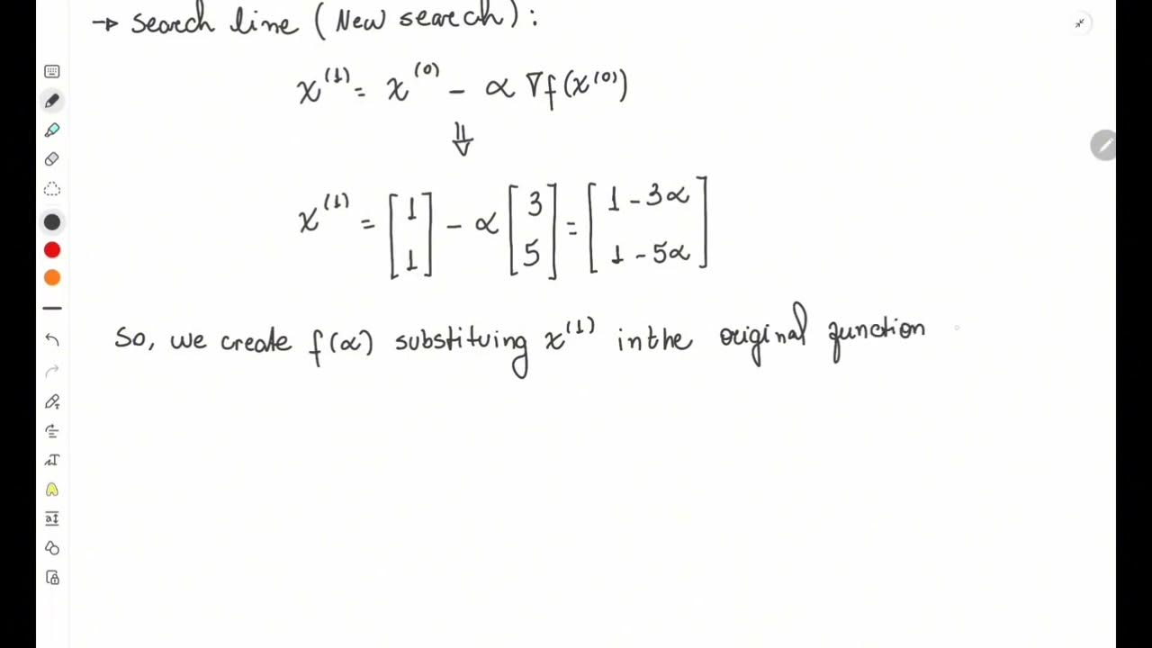 Steepest Descent Algorithm Unconstrained Optimisation Ee403 Youtube