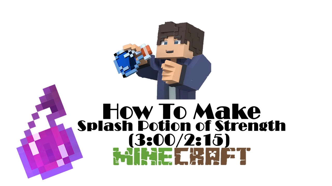 How To Make Splash Potion of Strength (3.00) In Minecraft - YouTube