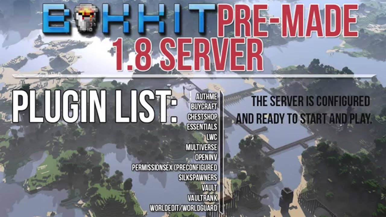Minecraft 1.8 Server PreMade Ready to play - YouTube