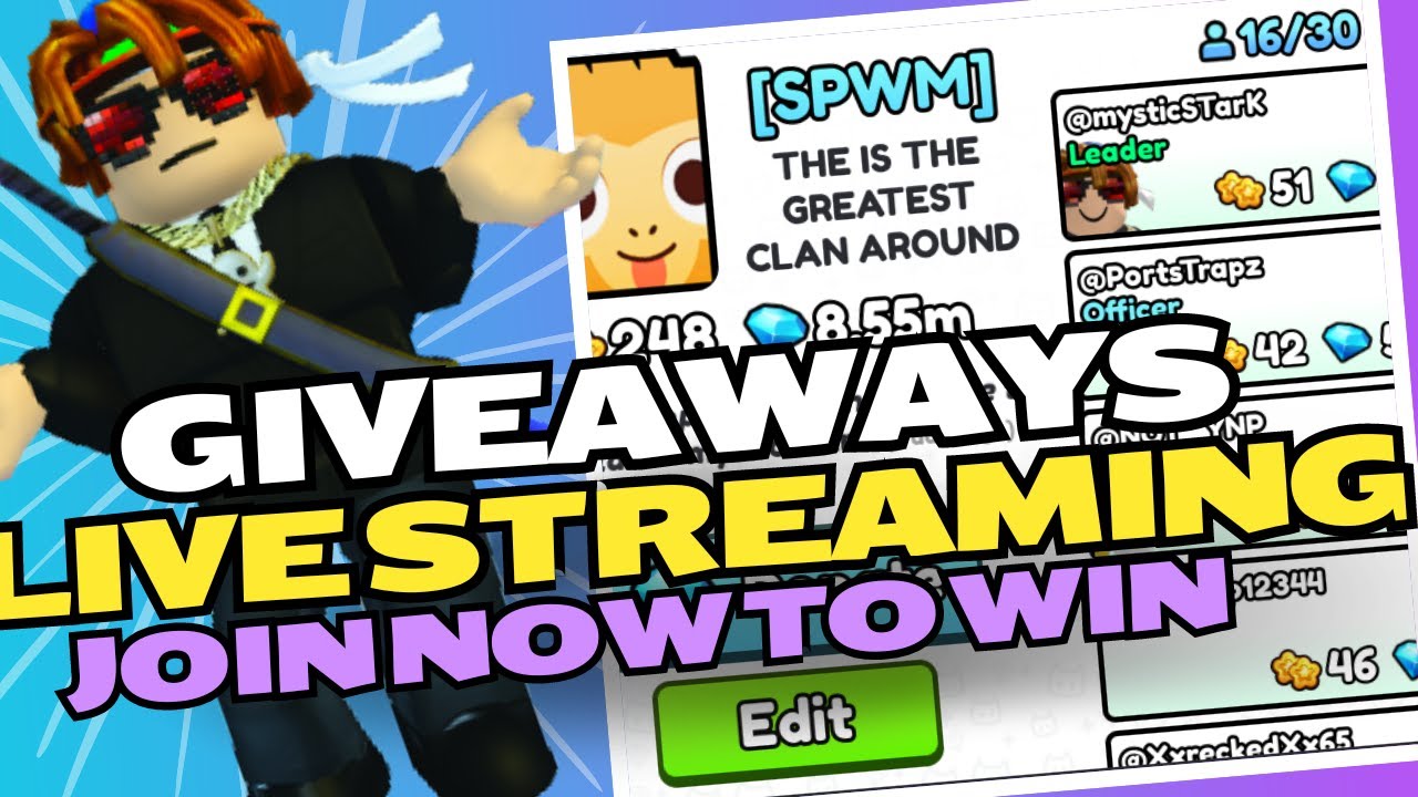 Huge Giveaway for Clan members in Pet Simulator 99 !! JOIN NOW!! - YouTube