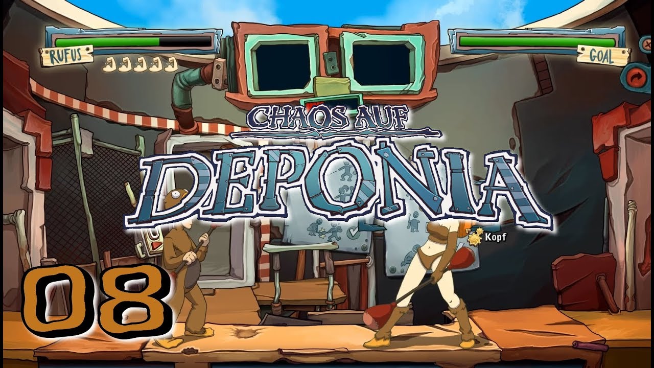 Deponia 2 ♦ Chaos on Deponia ♦ Folge 8 ♦ Kampf gegen Krawall-Goal - YouTube