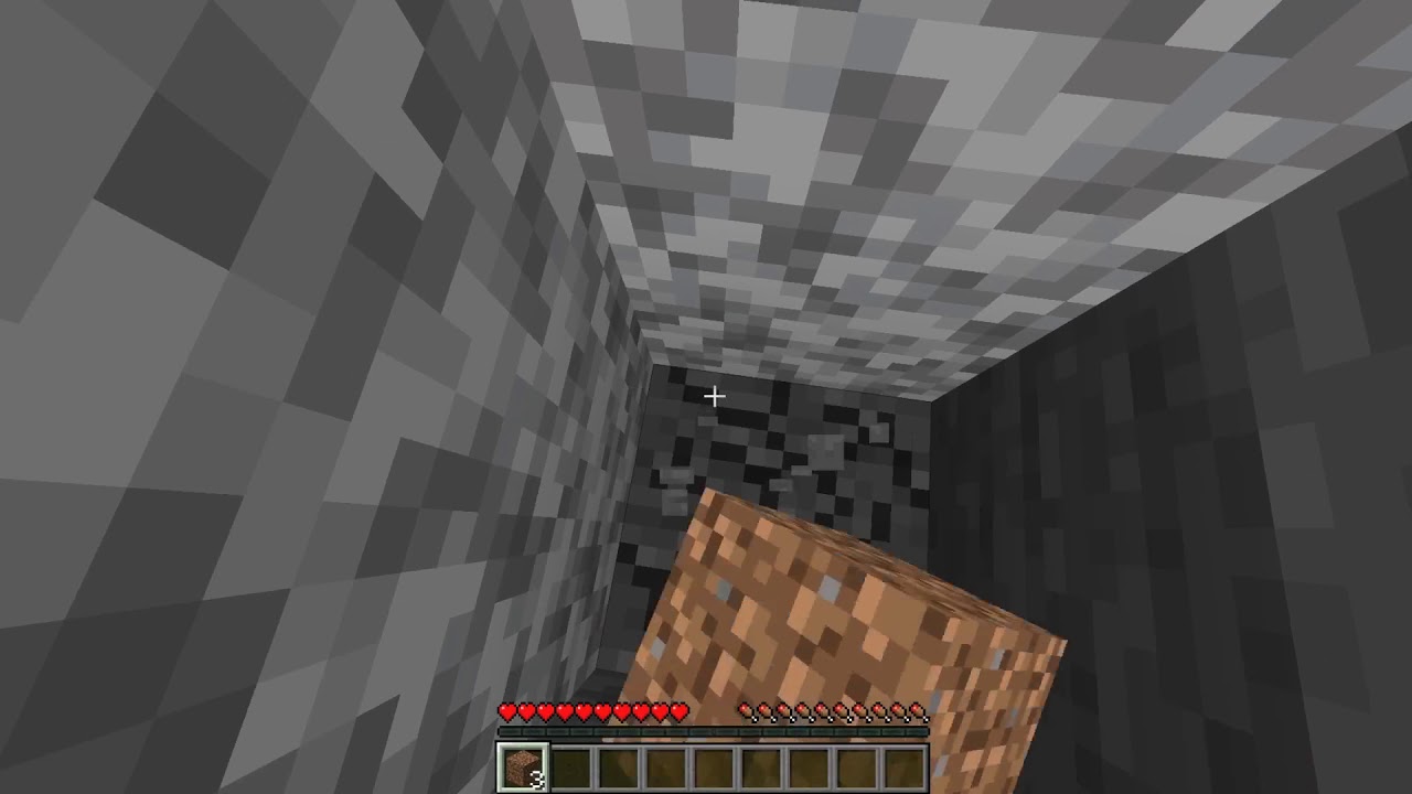 digging to bedrock in minecraft barehanded - YouTube