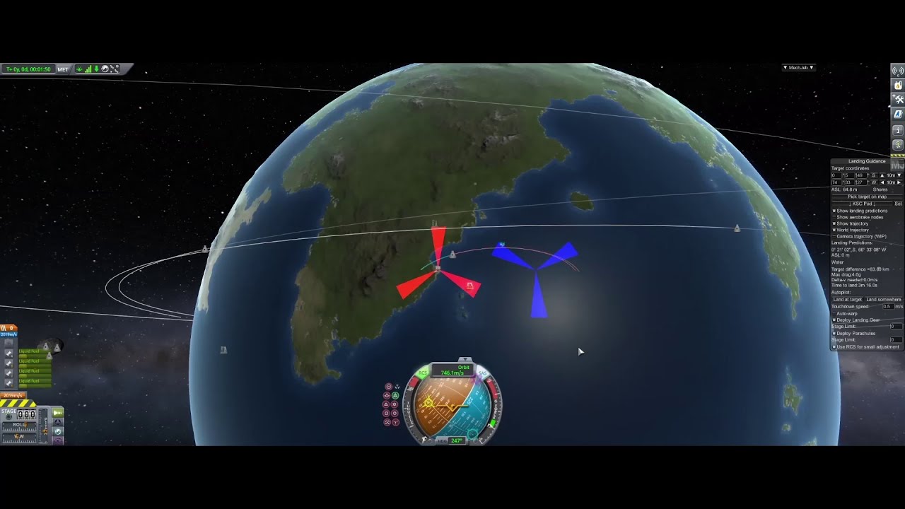 Falcon Booster Boostback and Landing KSP - YouTube