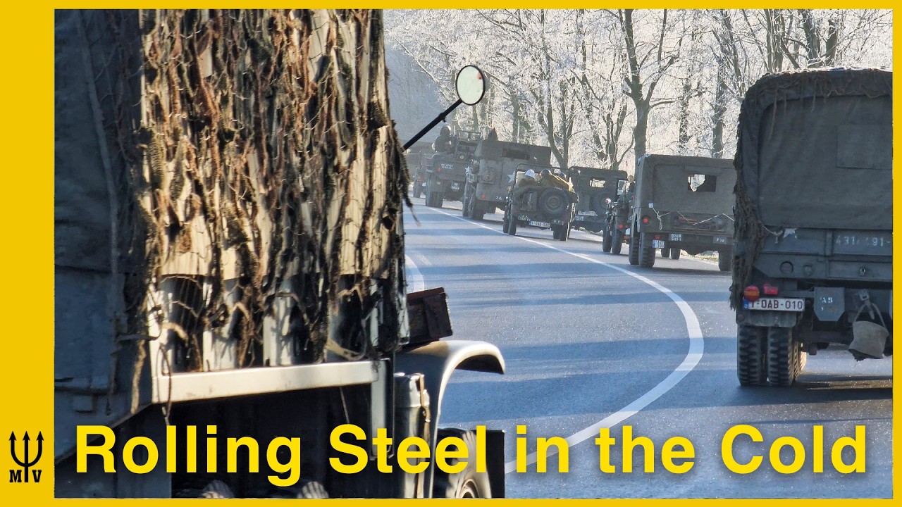 Journey Back to 1944: WWII Vehicles in Snowy Landscape - YouTube